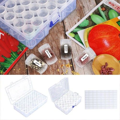 Seed Organizer Storage Box 60/24 Slots Seed Organizer with Clear Lid ...
