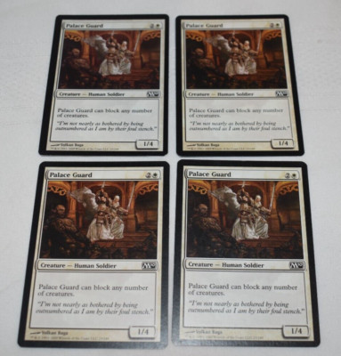 Magic card: 4x Palace Guard White Creature Human Soldier Magic 2010 ...