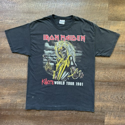 VTG Mens L Iron Maiden Killers World Tour 1981 Distressed Tee - Skate ...