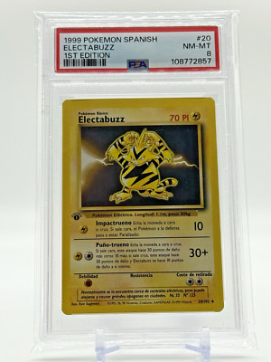 1999 Pokemon TCG ELECTABUZZ 1st Edition #20/102 Spanish PSA 8 NM-MT 🔥 ...