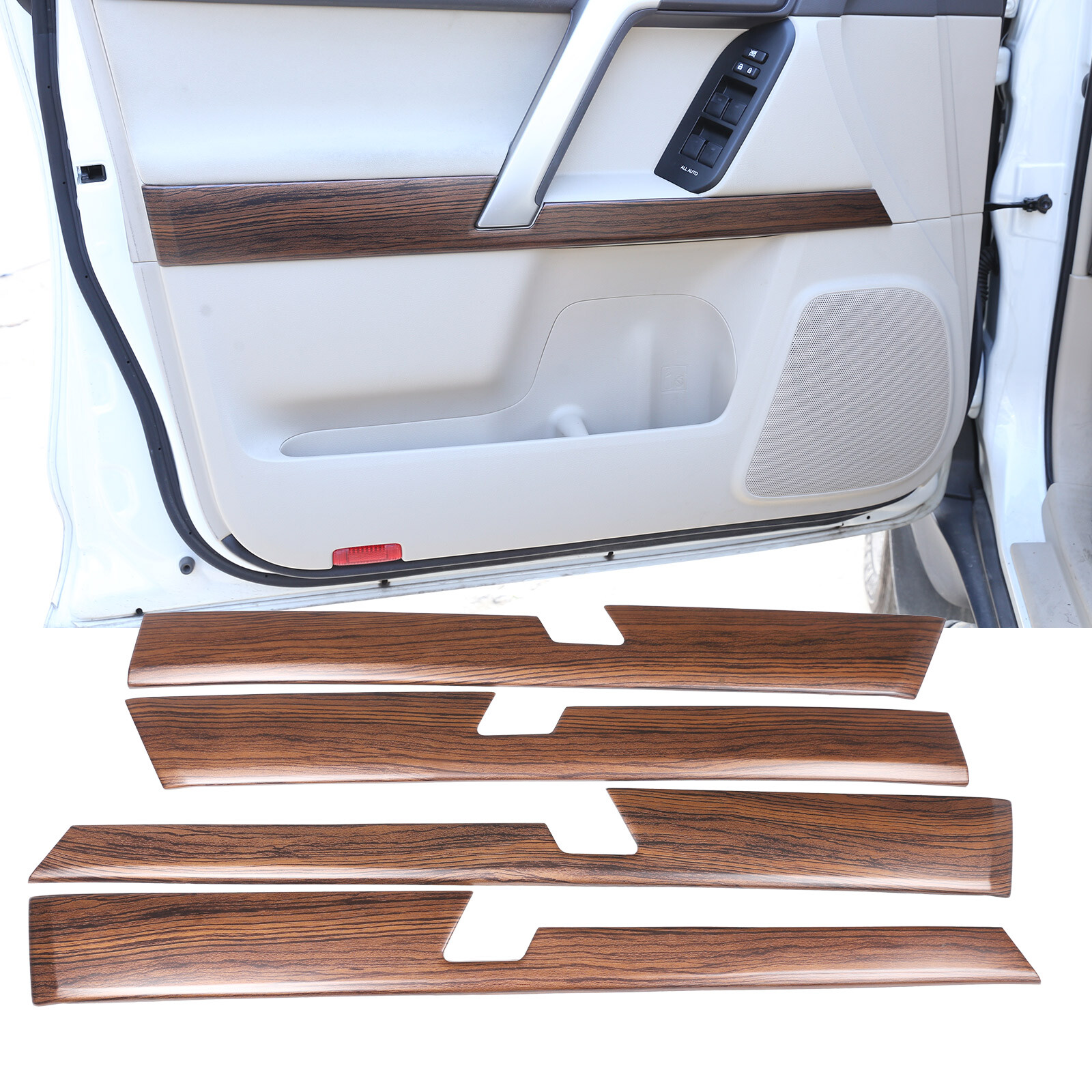 Wood Grain Door Panel Trim For Toyota Land Cruiser Prado FJ150 150 2010 ...