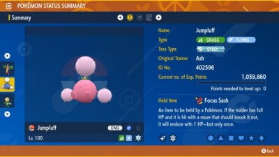 Shiny Jumpluff 6IVs Tera Type: Steel Pokémon Scarlet and Violet | eBay