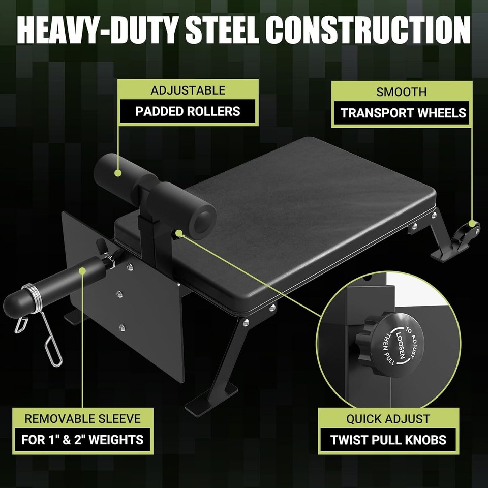 Nordic Curl Machine,Home Gym Hamstring Curl Bench, Workout and Glute ...