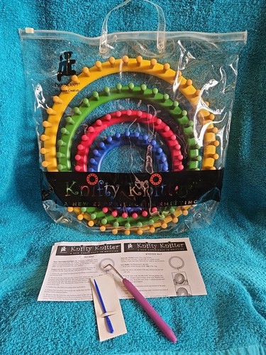 Knifty Knitter Round Loom Provo Craft 11”/9”/ 7” / 5" Set of 4 W/ Hook ...