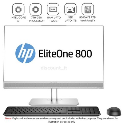 HP EliteOne 800 G3 All in One Desktop 24" FHD Core i7-7700 1TBSSD 32GB ...