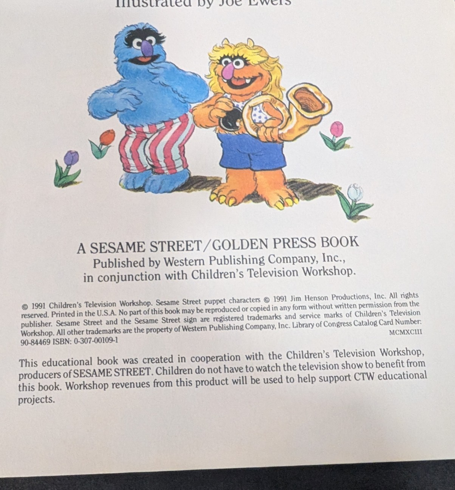 Little Golden Book Sesame Street The Monsters' Picnic Vintage 1993 | eBay