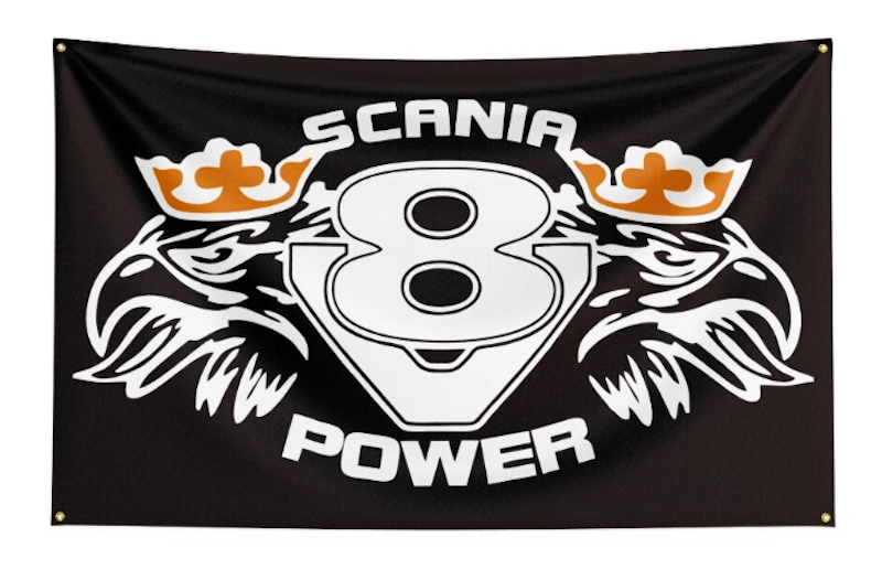 V8 Scania Logo Sticker GRIFONE + SCANIA V8 Sx | King Truck.com