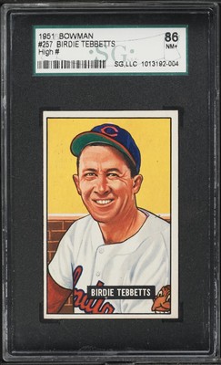 1951 Bowman #257 Birdie Tebbetts RC Rookie SGC 7.5 NM+ | eBay