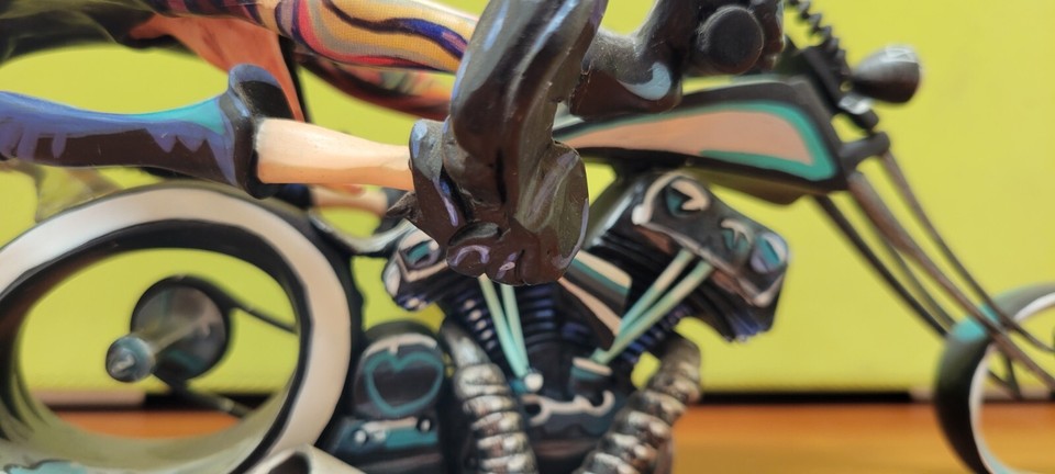 Rare Enesco Speed Freaks Terry Ross Motorcycle Russell Sculpture | eBay