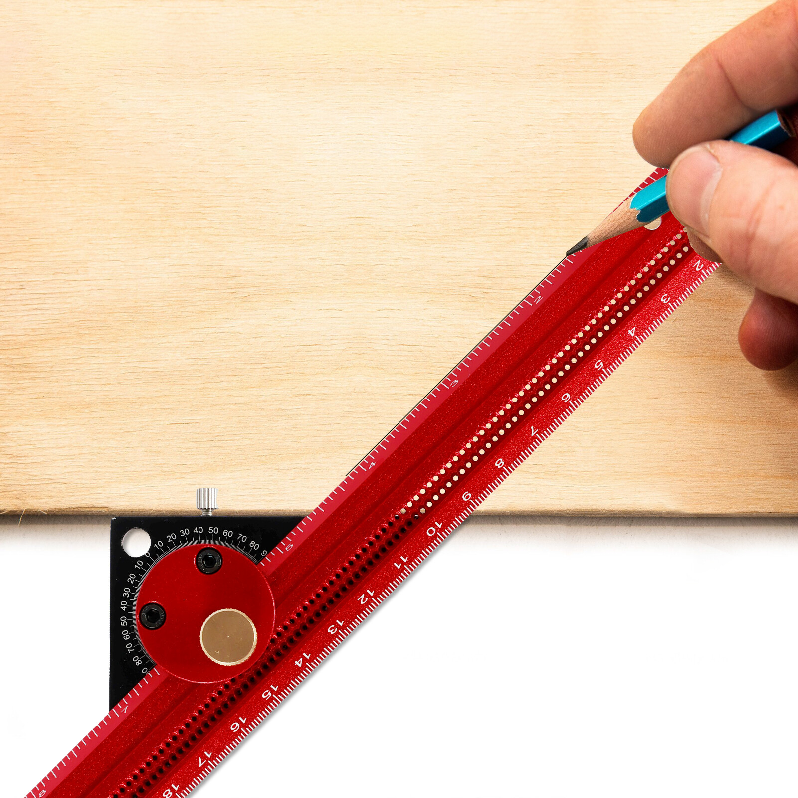 Woodworking Scribe Ruler Multi Angle Line Drawing Ruler Inch and Metric ...