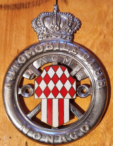 Collectors 1920's Rare Antique Automobile Club Monaco ACM Emblem | eBay