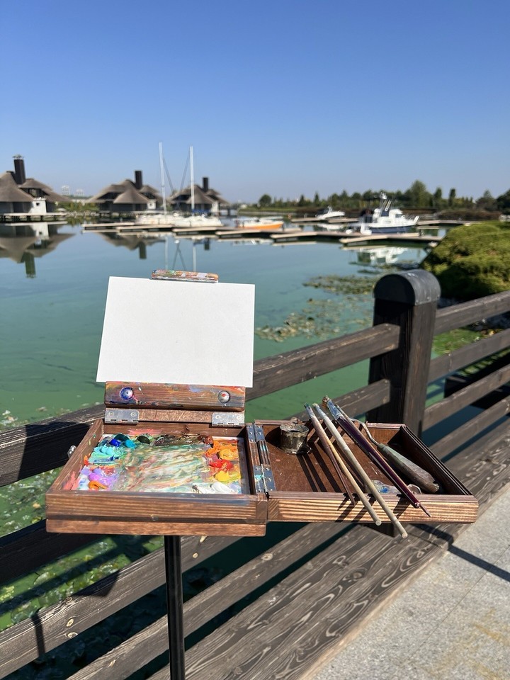 Pochade Box for plein air painting, outdoor & portable artist easel 7 ...