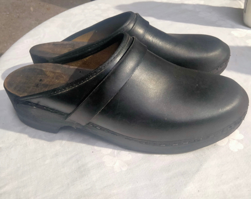 vintage wood & leather Clogs Men's 43 Sweden | eBay