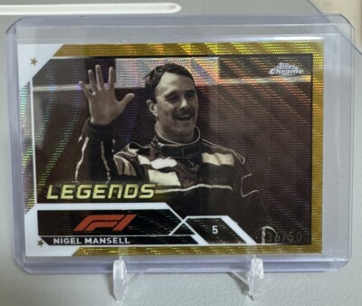 2023 TOPPS CHROME F1 NIGEL MANSELL LEGENDS GOLD WAVE REFRACTOR /50 #197 ...