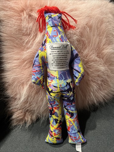 Dammit Doll Red Hair Blue Cloth Body Multicolor Stress Relief 12" | eBay