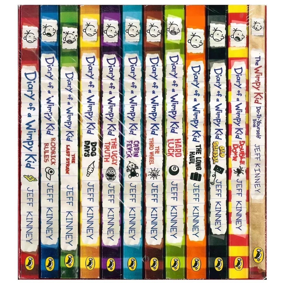 Diary of a Wimpy Kid Classic Reading Collection by Jeff Kinney- 12 ...