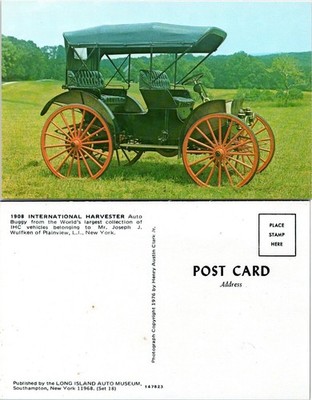 USA New York Plainview 1908 International Harvester Auto Buggy VTG ...