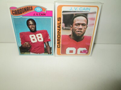 LOT OF 2 J.V. CAIN 1970s Cards Rookie #504 272 Colorado ST. LOUIS ...