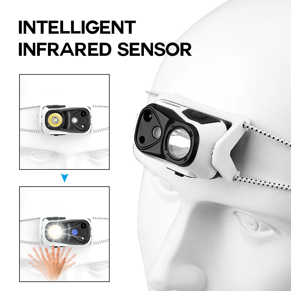 Sensor XPG Headlamp Mini USB Rechargeable Hiking Camping Running ...