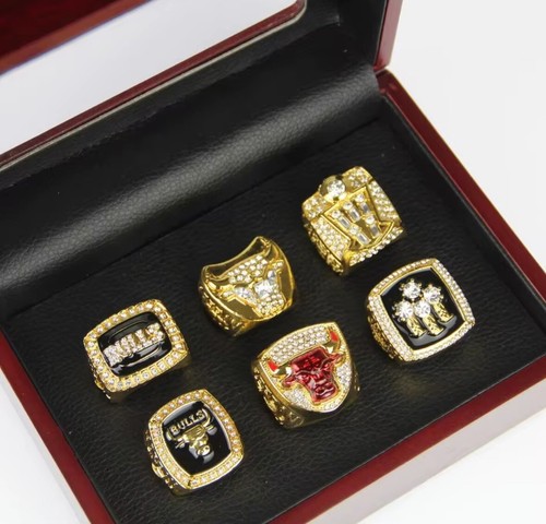Championship Rings Bulls 1991.1992.1993.1996.1997.1998,with 6 Holes ...