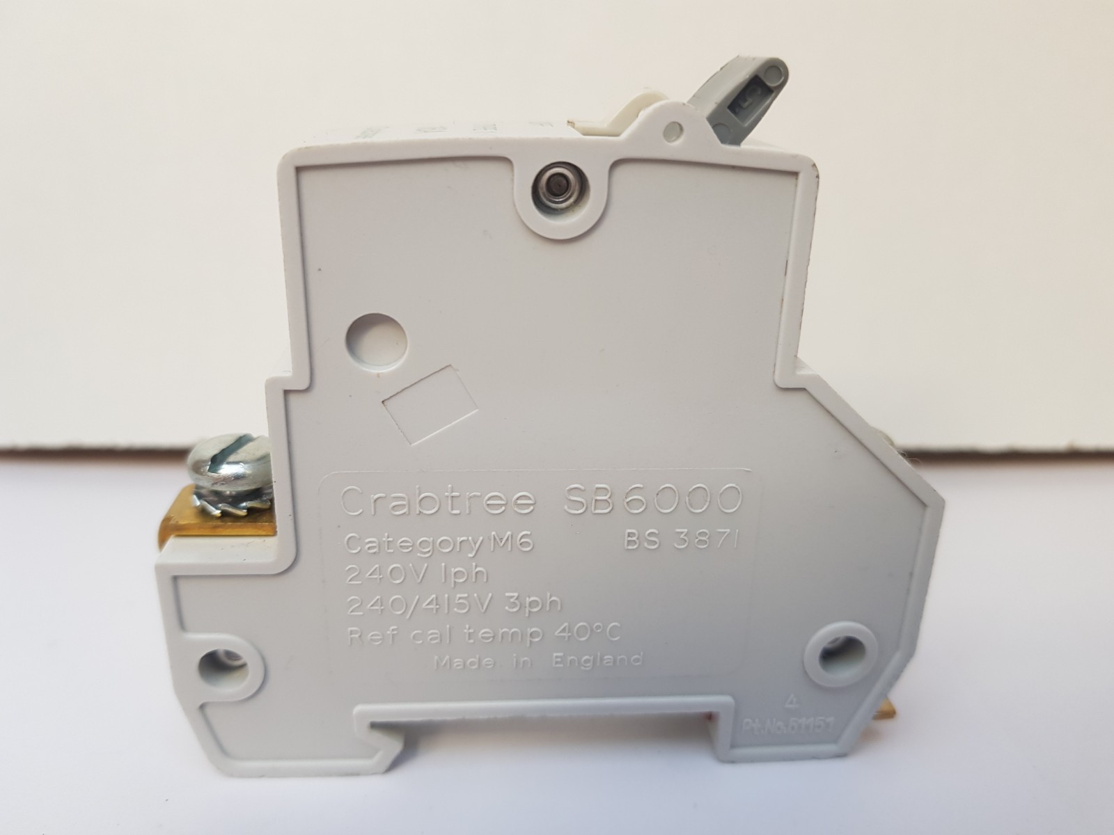 CRABTREE SB6000, WYLEX NB16, 16A TYPE 1 SP MCB, CIRCUIT BREAKER, 610/16 ...