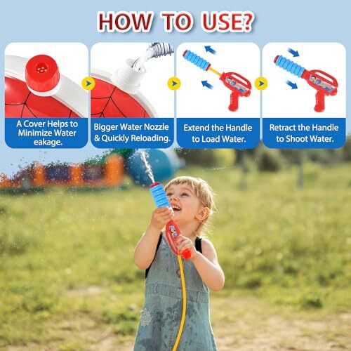 Water Gun for Kids - Water Squirt Guns for Kids Ages 3-5 4-8 - Backpack ...