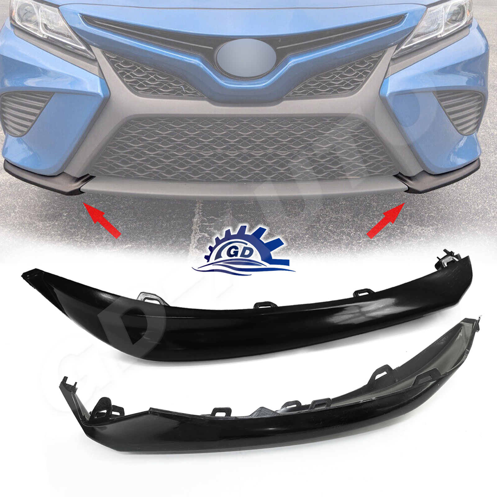 3Pc For 2018 2019 2020 Toyota Camry SE XSE Front Bumper Lower Grill Trim Molding | eBay