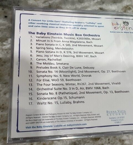 Baby Einstein Lullaby Classics Music For Bedtime NEW 50086108572| eBay
