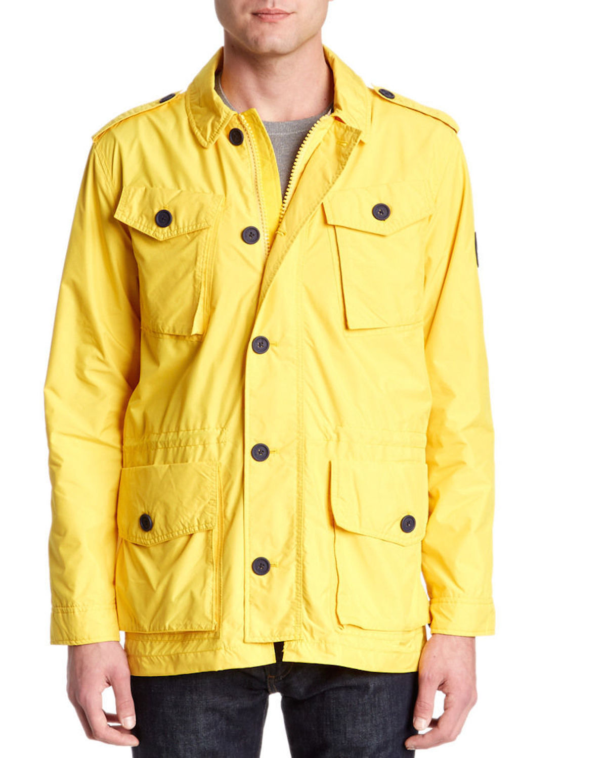 Men’s Sperry Top-Sider Yellow Nautical Boating Cargo Jacket Size XL NEW ...