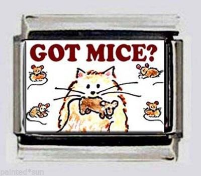 GOT MICE? with Cat Italian photo 9mm Charms for modular style link ...