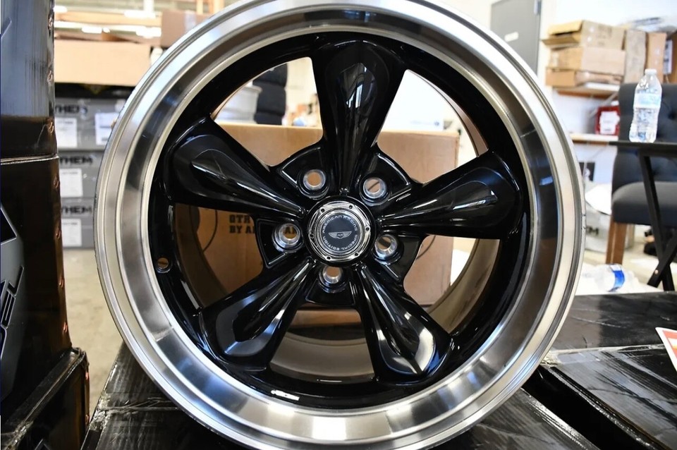 Single 17x10.5 American Racing AR105M Torq Thrust M Gloss Black ...