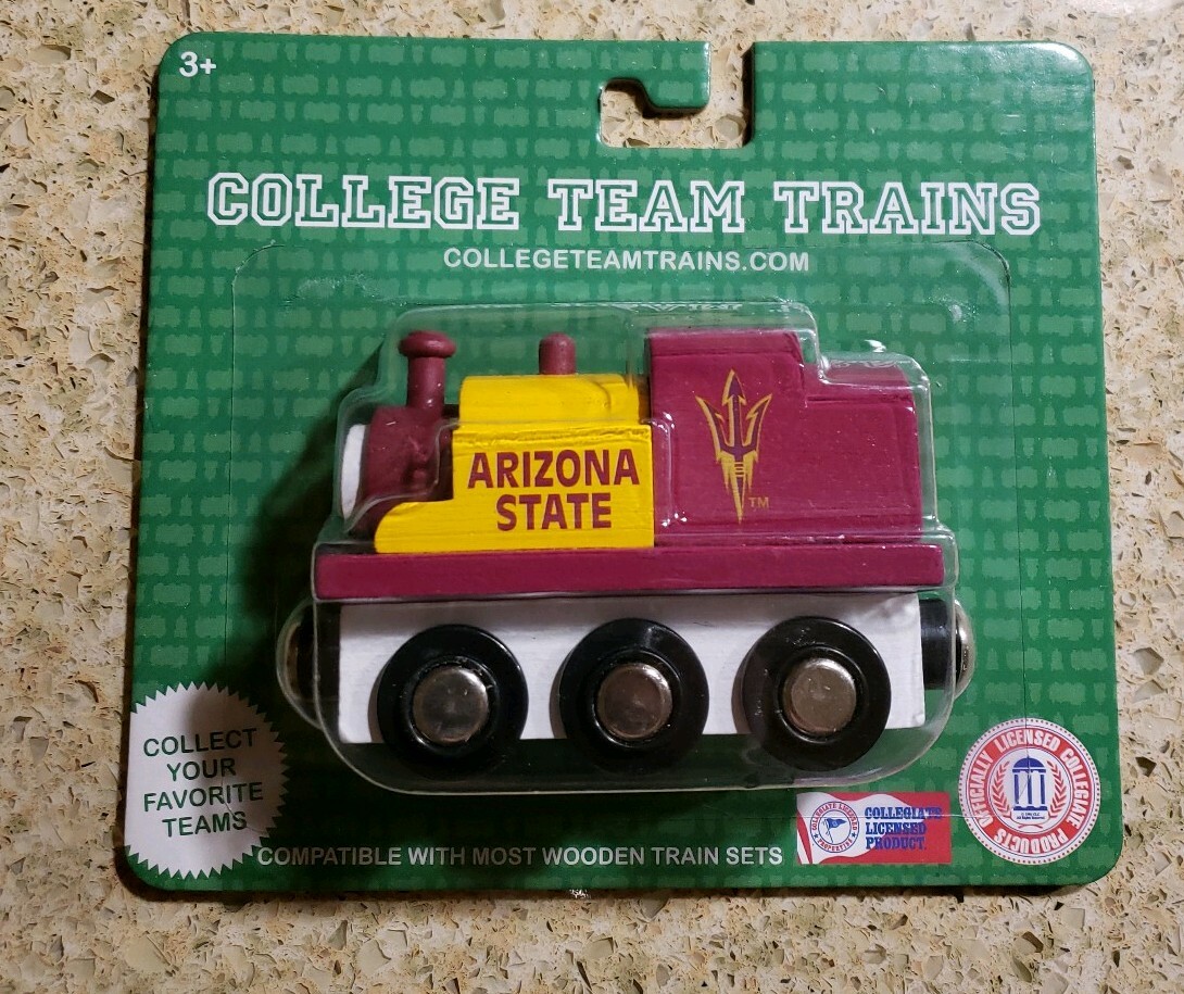 Arizona State Sun Devils Wooden Toy Train Engine NCAA College Team ...