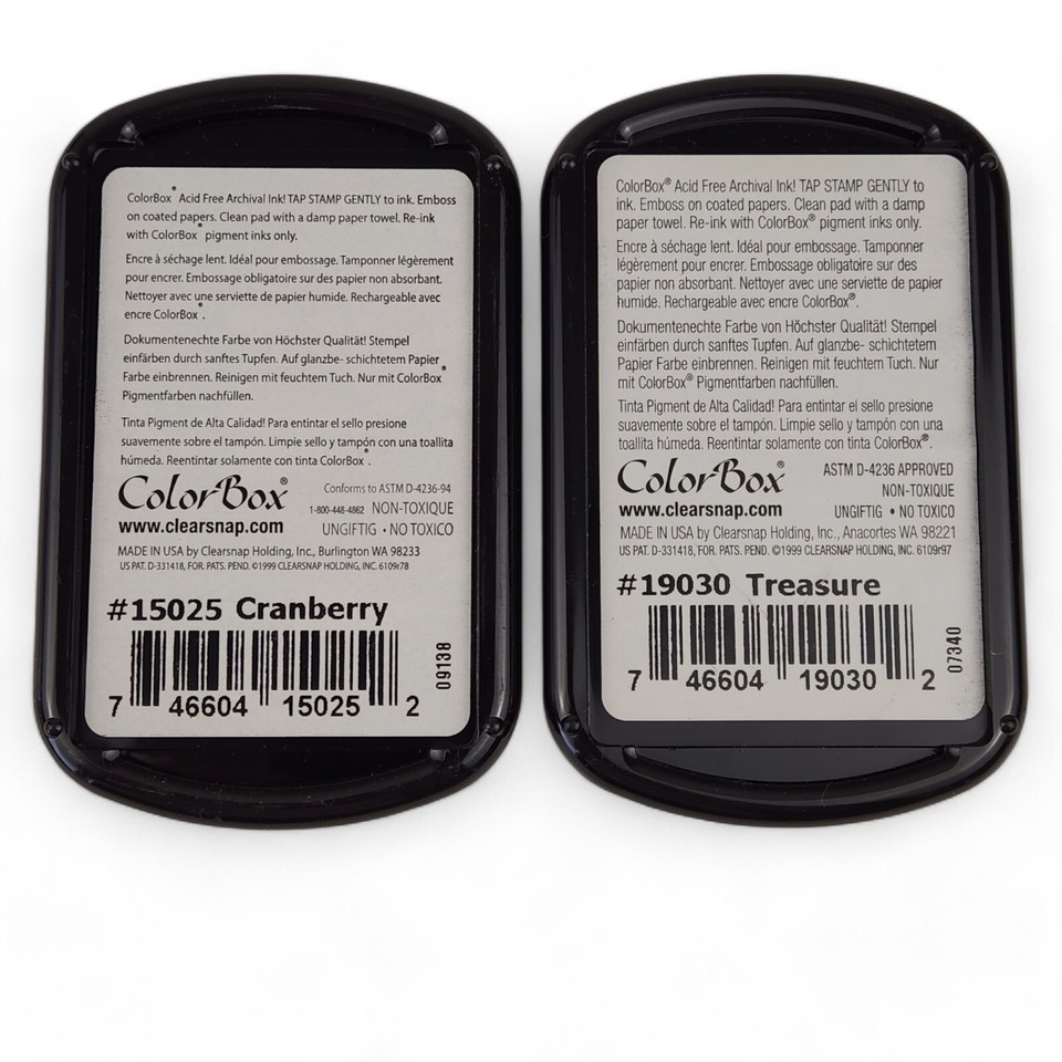 Ultimate Ink Black & Thinner Stamp Pad Color Box Stamp Pad Red Metallic ...