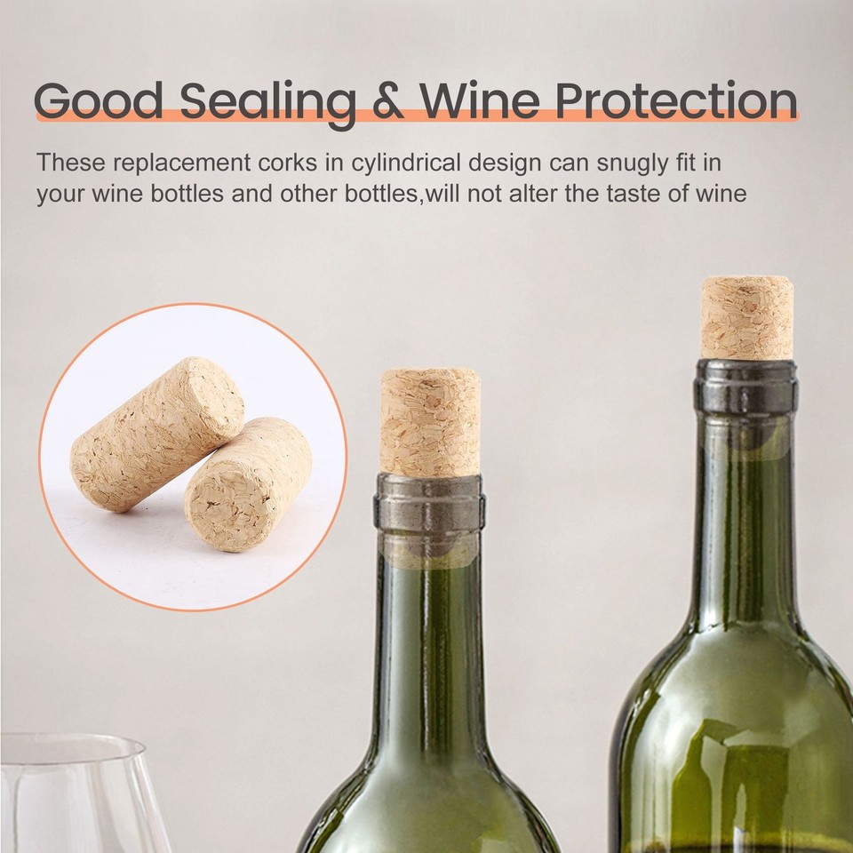 50 Pcs Straight Wood Cork Plugs,Wine Bottle Cork Stoppers Wine Corks ...
