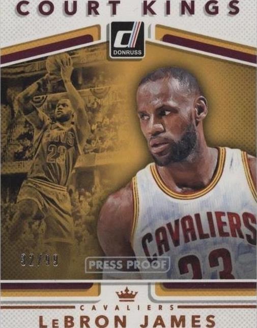 2017-18 Panini Donruss - Court Kings LeBron James #5 Press Proof Orange ...