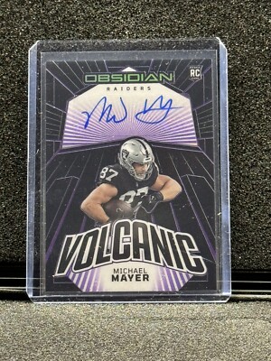 2023 Panini Obsidian Michael Mayer Volcanic Purple Etch 66/75 Rookie ...