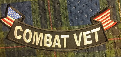 Combat Veteran Combat Vet 10 inch Bottom Rocker Back Patch | eBay