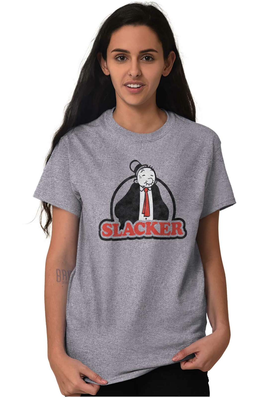 Slacker Funny Lazy Wimpy Popeye Workout Gift Womens or Mens Crewneck T ...