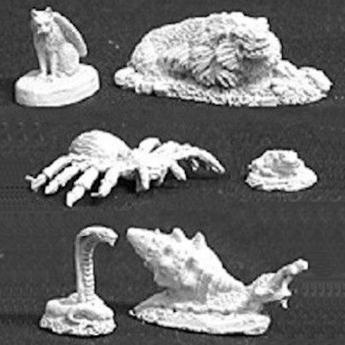 Reaper Dark Heaven Legends 02593 Familiar Pack III Pet Snake Snail Toad ...