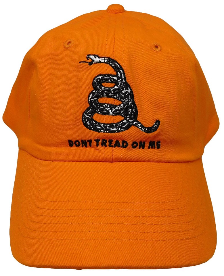 Gadsden DTOM White Snake Orange Washed Cotton Adjustable Embroidered ...