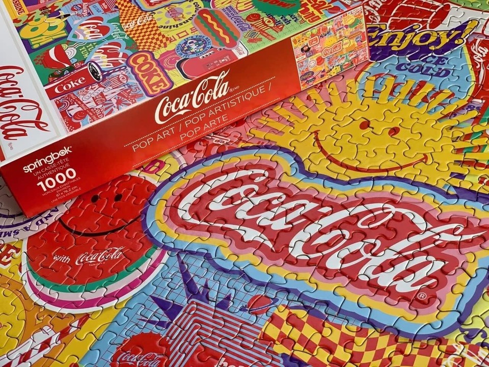 Coca Cola Pop Art 1000 piece jigsaw puzzle by Springbok 762mm x 610mm ...