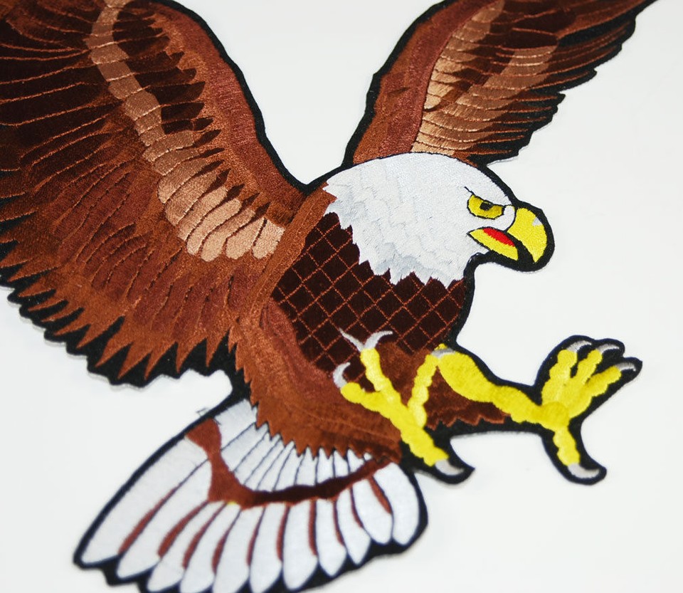 Huge Us Air Force Bald Eagle Jacket Patch Patriotic Embroidered Patch ...