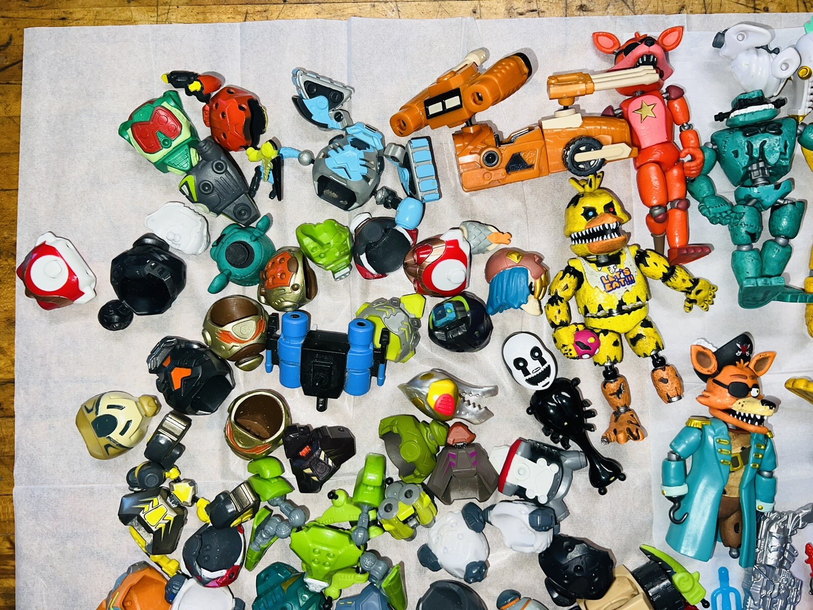 Five Nights Freddy's FNAF Articulated Figures PARTS Lot AND misc Brands ...