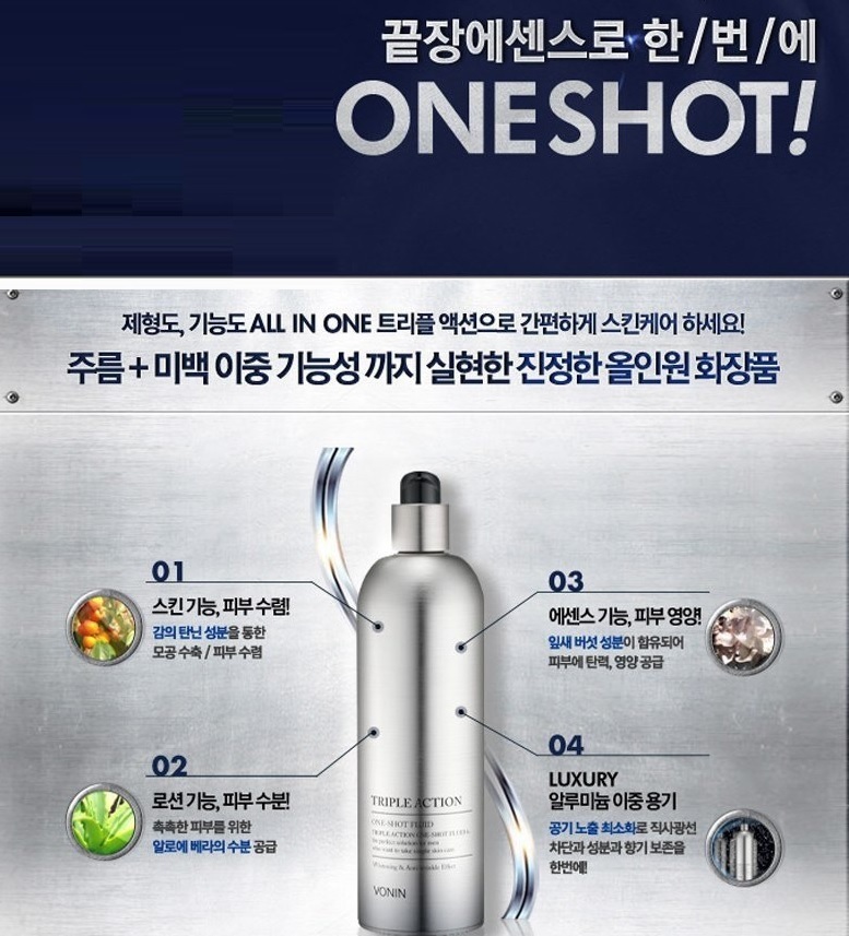 VONIN Triple Action One Shot Fluid All In One For men 6.08OZ Anti Aging ...