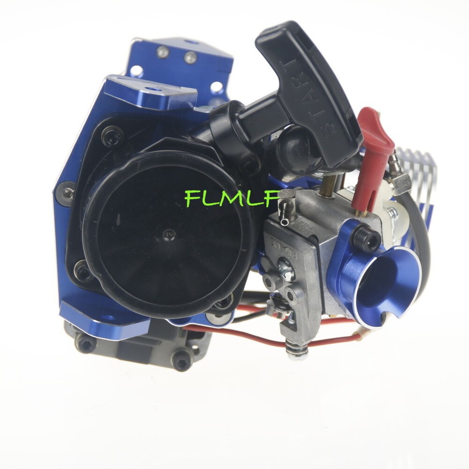 29CC 2-Stroke 4 bolt Engine Blue for 1/5 RCMK ZENOAH Marine Gas Engine ...
