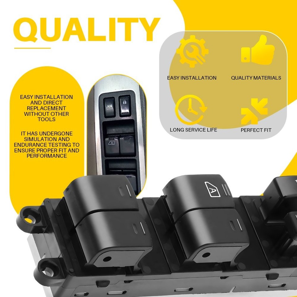 POWER WINDOW MASTER CONTROL SWITCH For NISSAN FRONTIER CREW CAB 4.0L ...