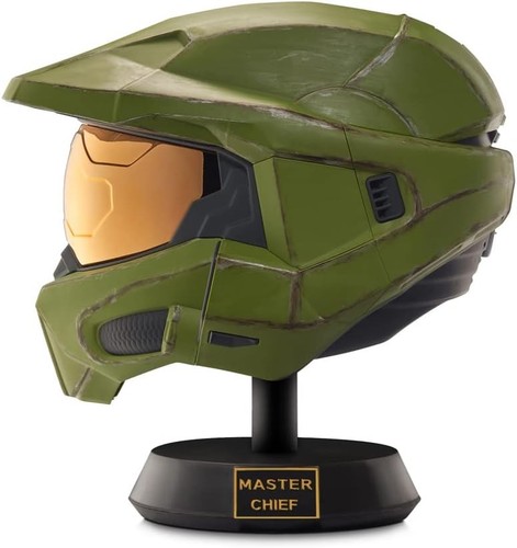 HALO Master Chief Deluxe Helmet with Stand - LED Lights on Each Side ...