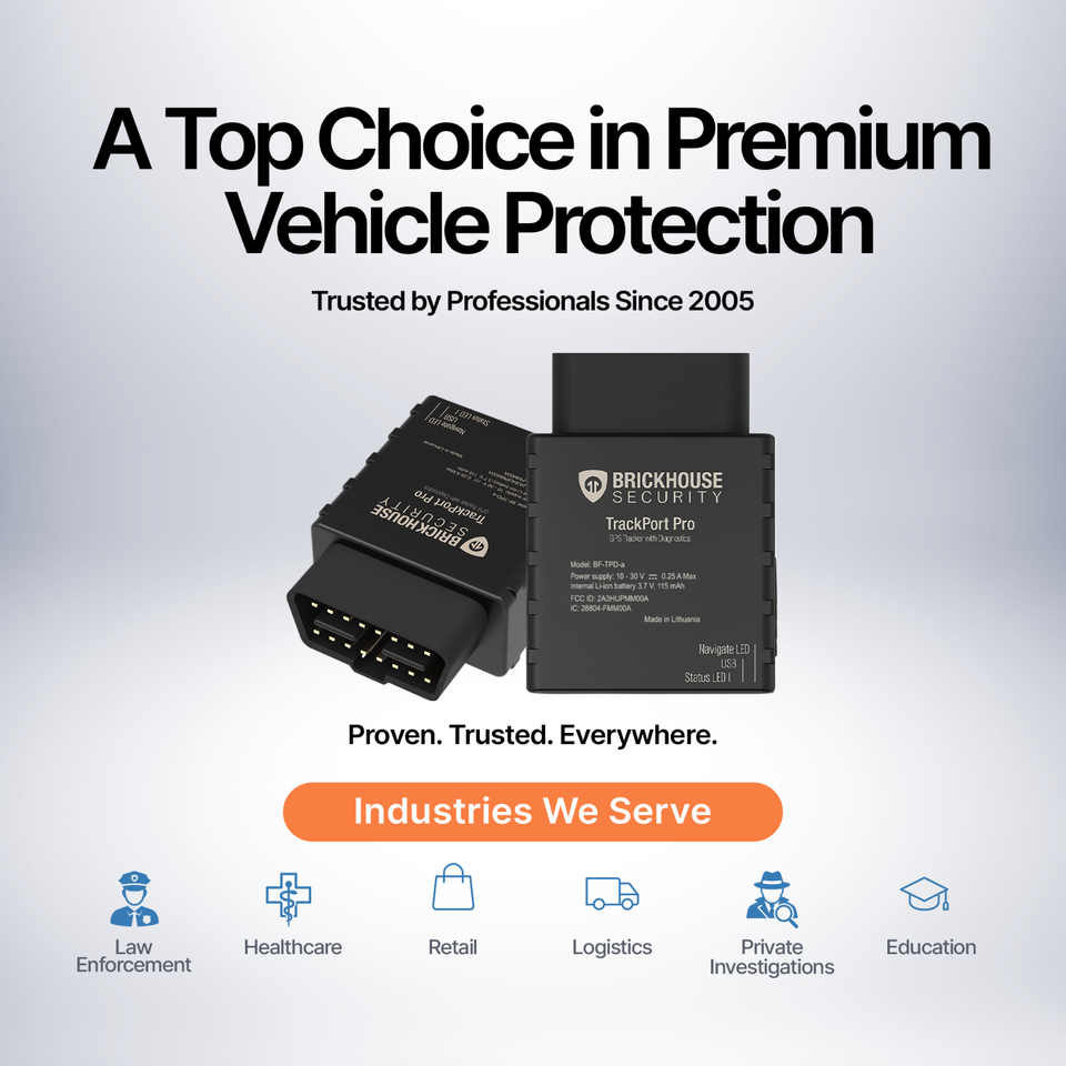 Brickhouse Security TrackPort Pro - Hidden GPS Tracker for Vehicles ...