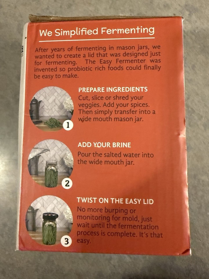 The Easy Fermenter Kit 3 Wide Mouth Lids + Oxygen Extraction System ...