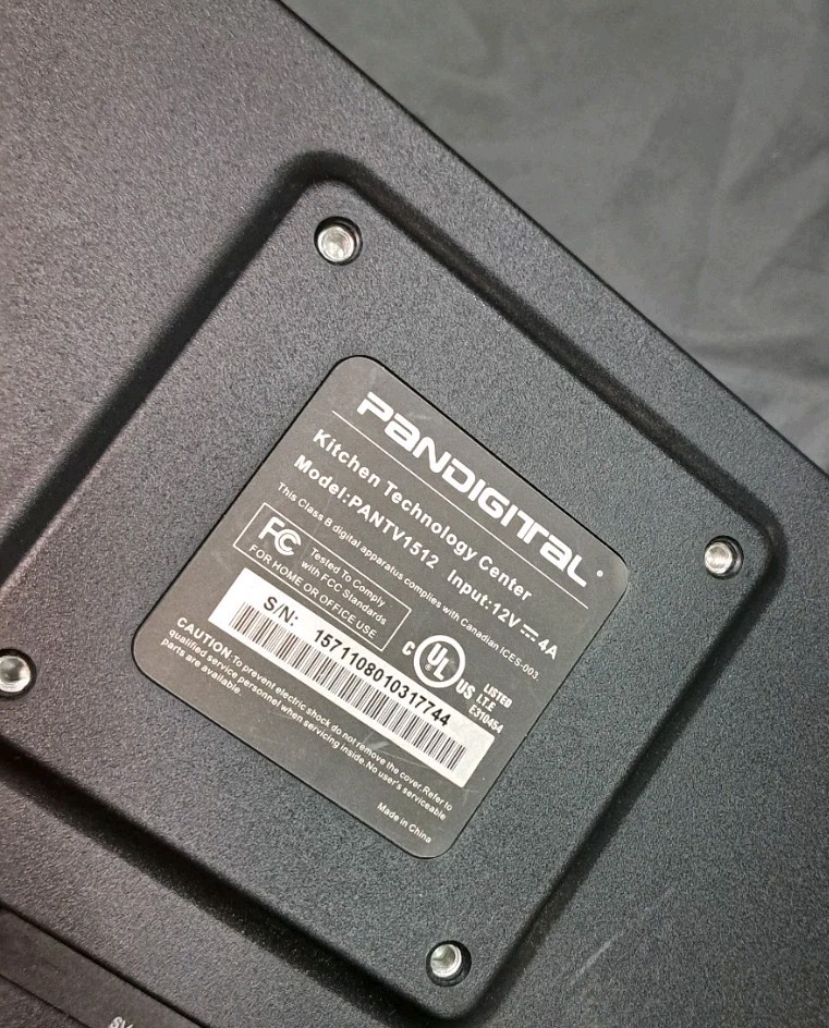 Pandigital PANTV1512 15.6-Inch Kitchen Technology Center W/Remote ...